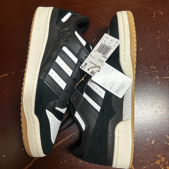 adidas | Shoes | Adidas Mens White Black Forum Low Cl Id6857 Lace Up ...